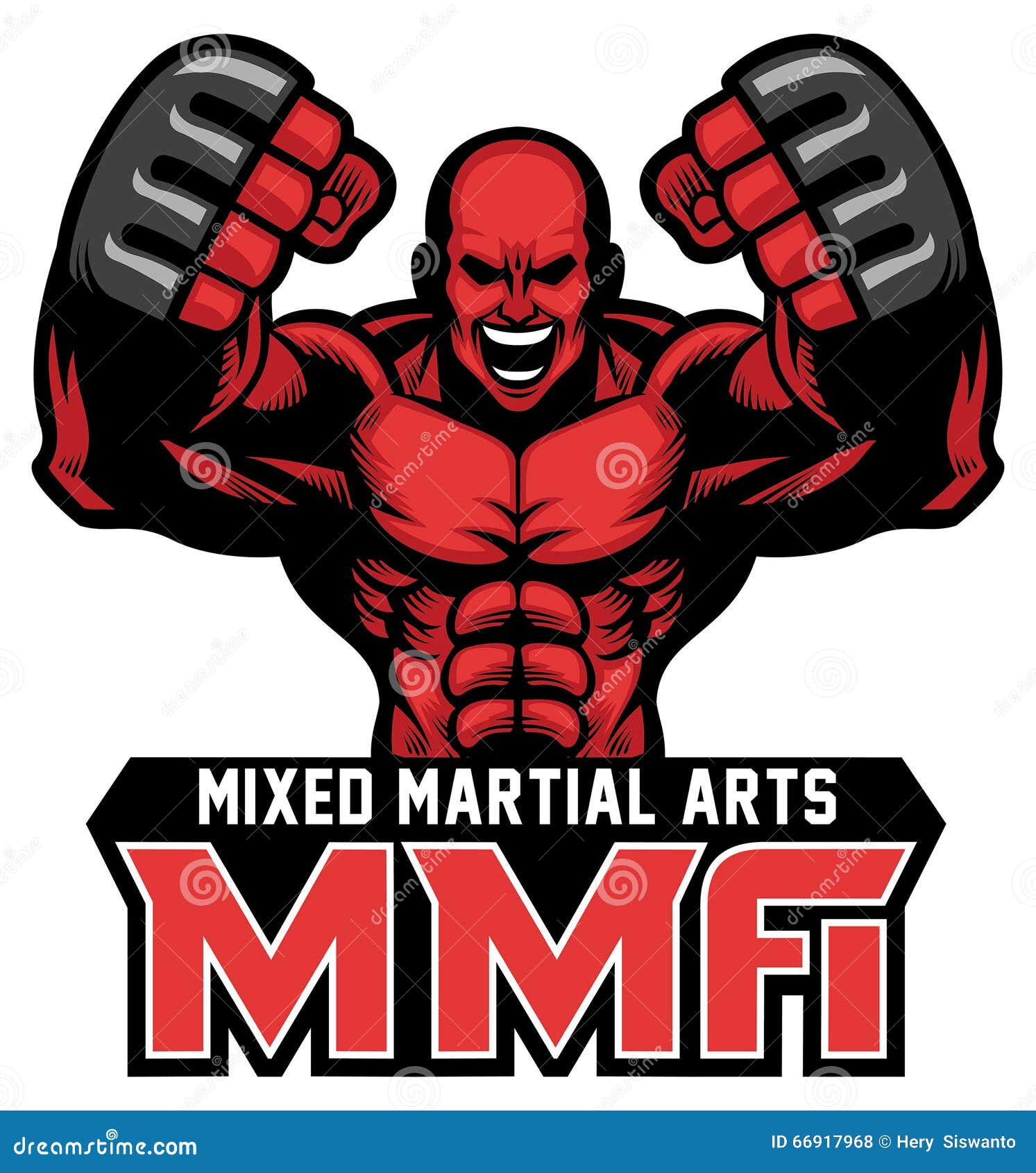 MMA fighter mascot stock vector. Illustration of martial - 66917968