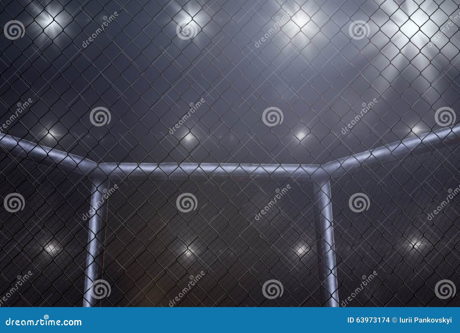 Mma Fighting Stage Side View Under Lights Stock Photography ...