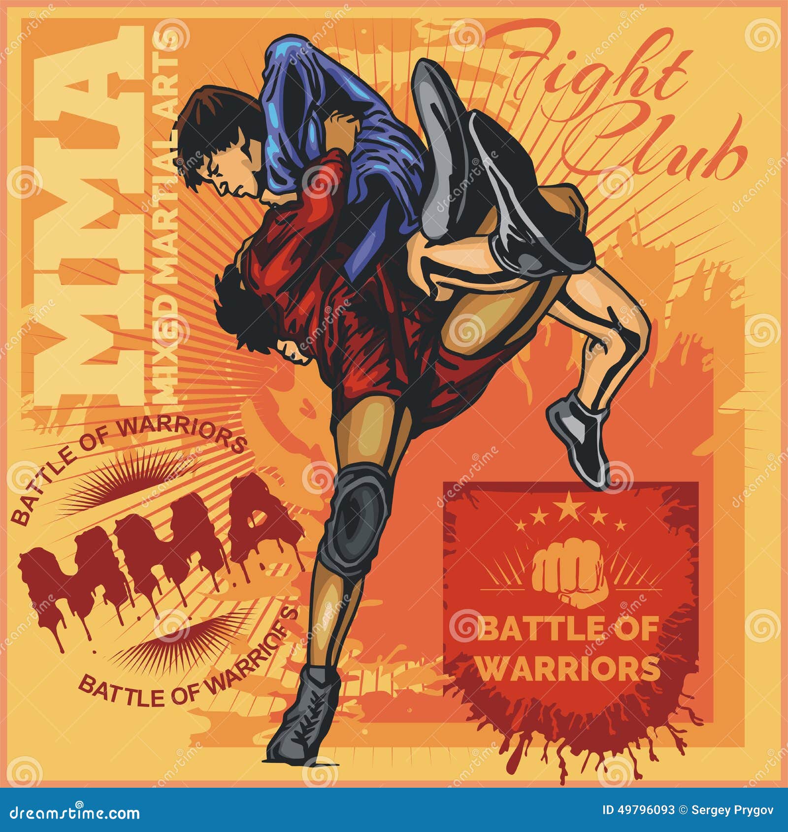 MMA Labels - Vector Mixed Martial Arts Design Stock Vector ...