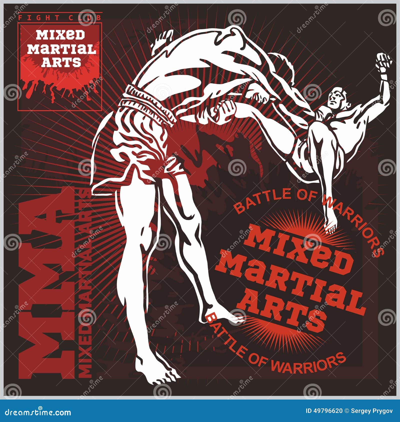 MMA Labels - Vector Mixed Martial Arts Design Stock Vector ...