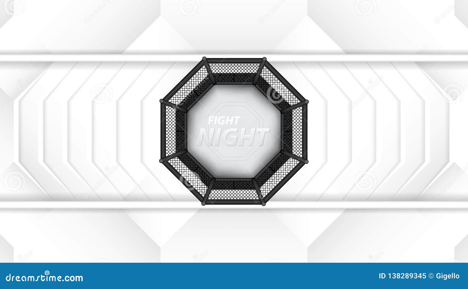 MMA octagon cage stock vector. Illustration of black - 138289345