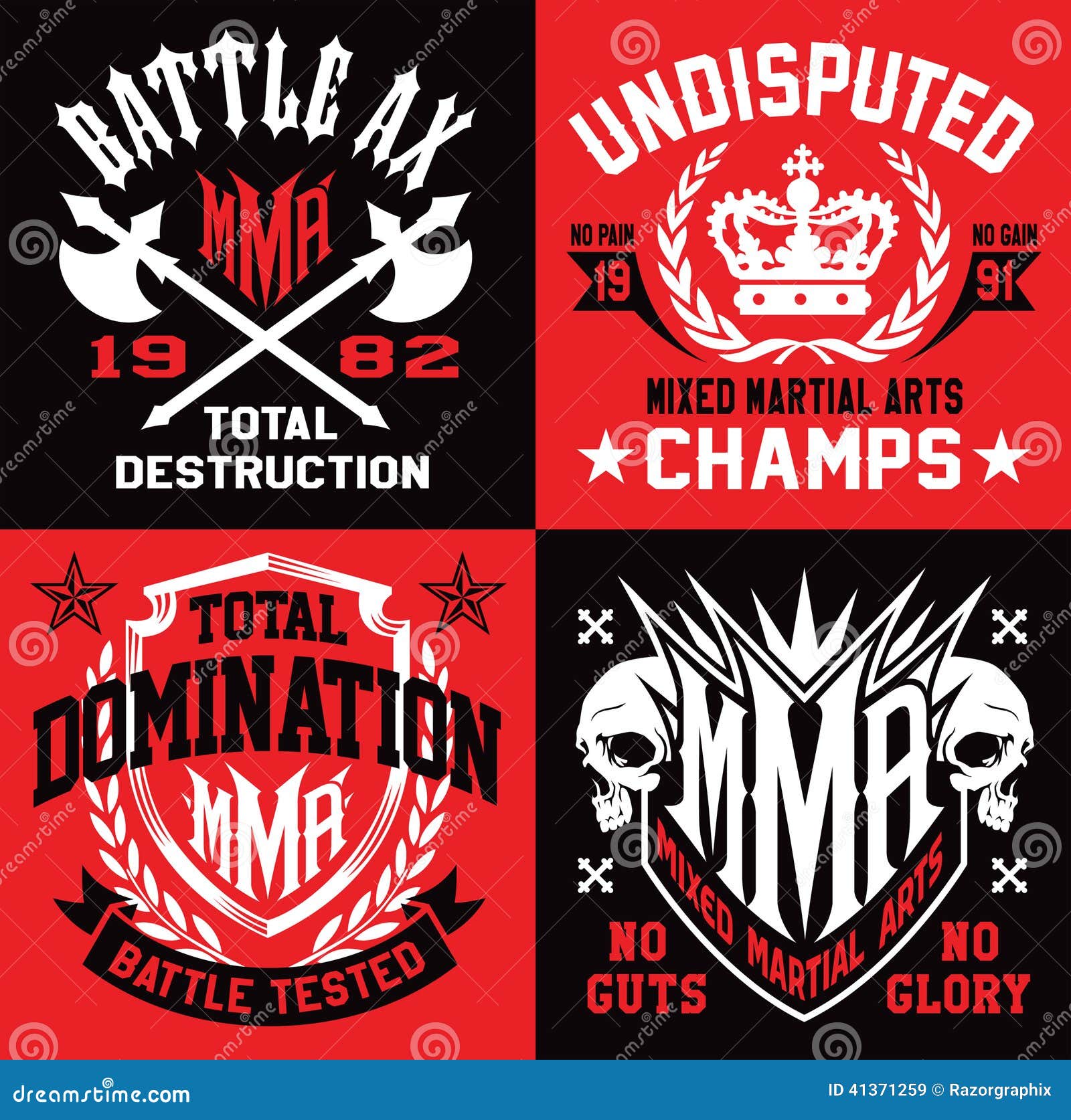 MMA style emblem graphics stock vector. Illustration of inspired - 41371259
