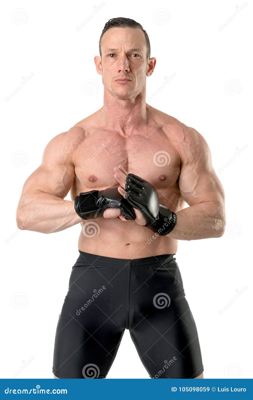 MMA-vechter in Wit Wordt Geïsoleerd Dat Stock Afbeelding - Image of ...