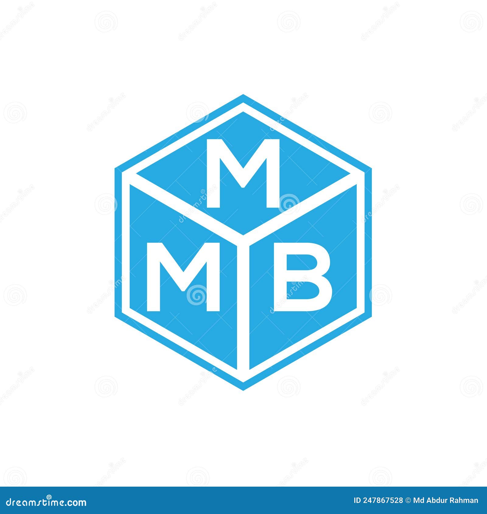 MMB Letter Logo Design on Black Background. MMB Creative Initials ...