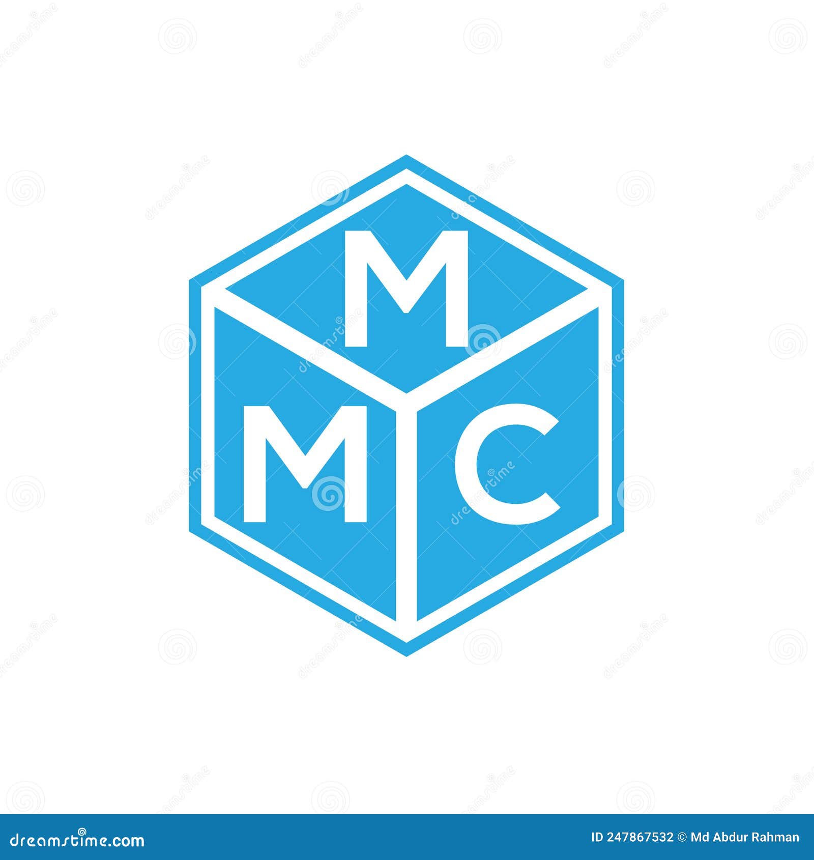 MMC Letter Logo Design on Black Background. MMC Creative Initials ...