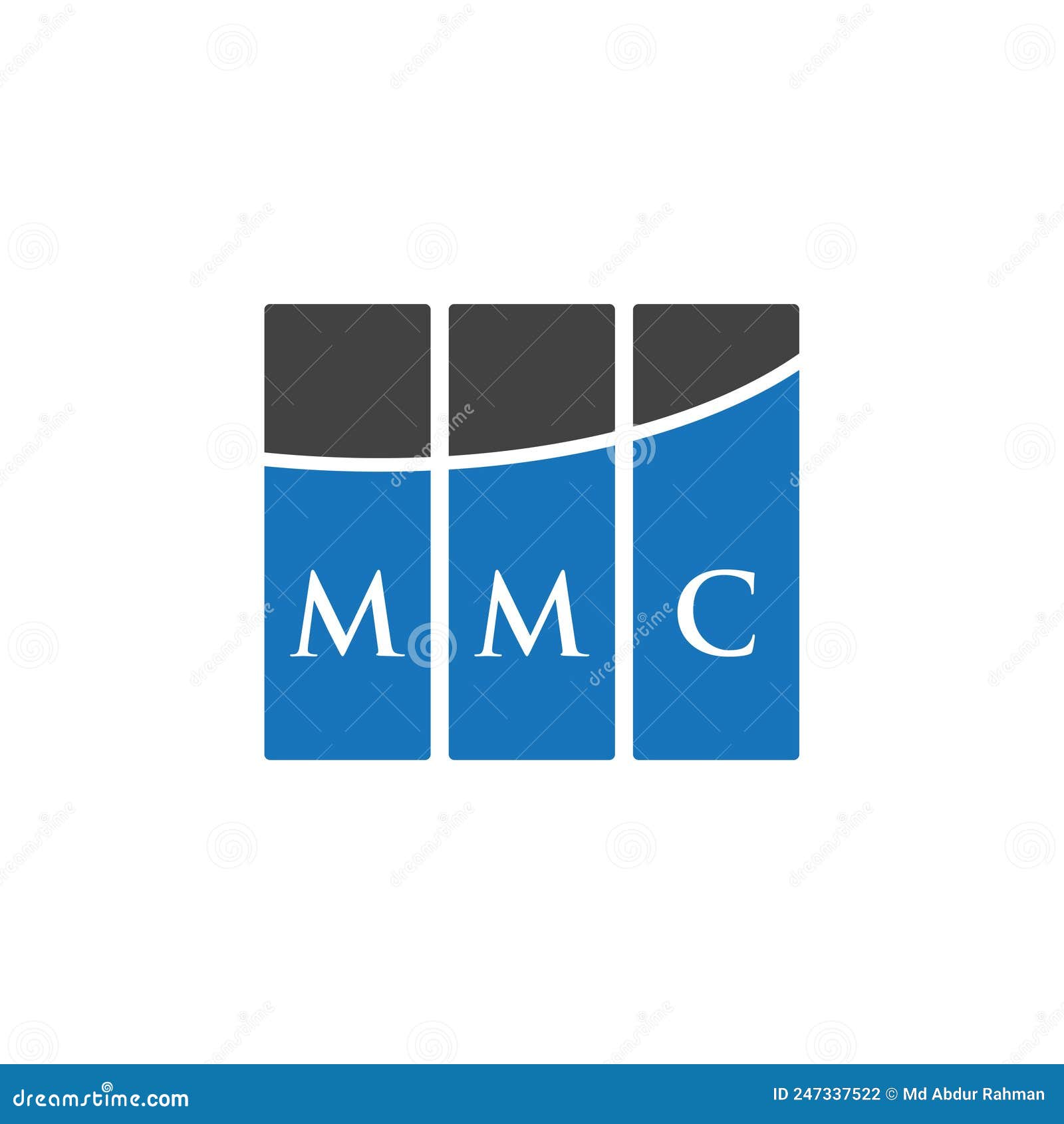 MMC Letter Logo Design on WHITE Background. MMC Creative Initials ...