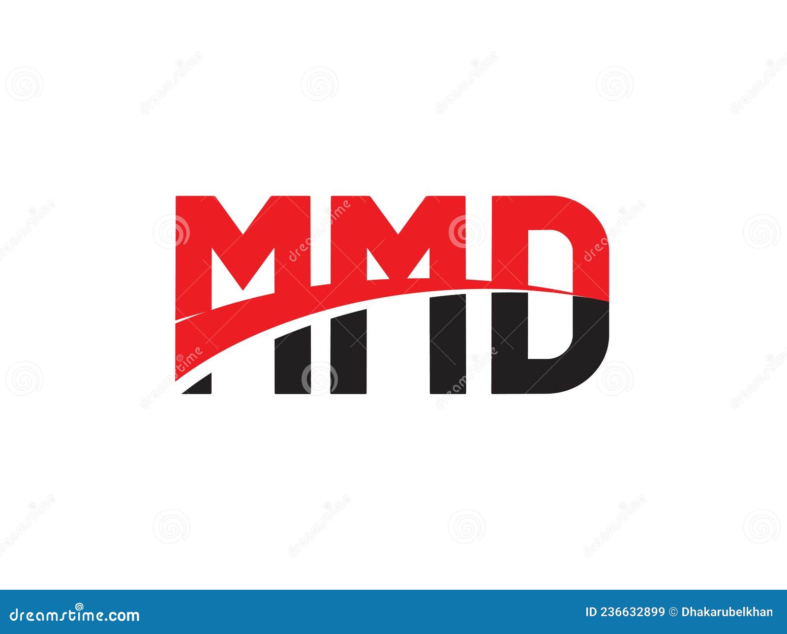 MMD Letter Initial Logo Design Stock Vector - Illustration of black ...