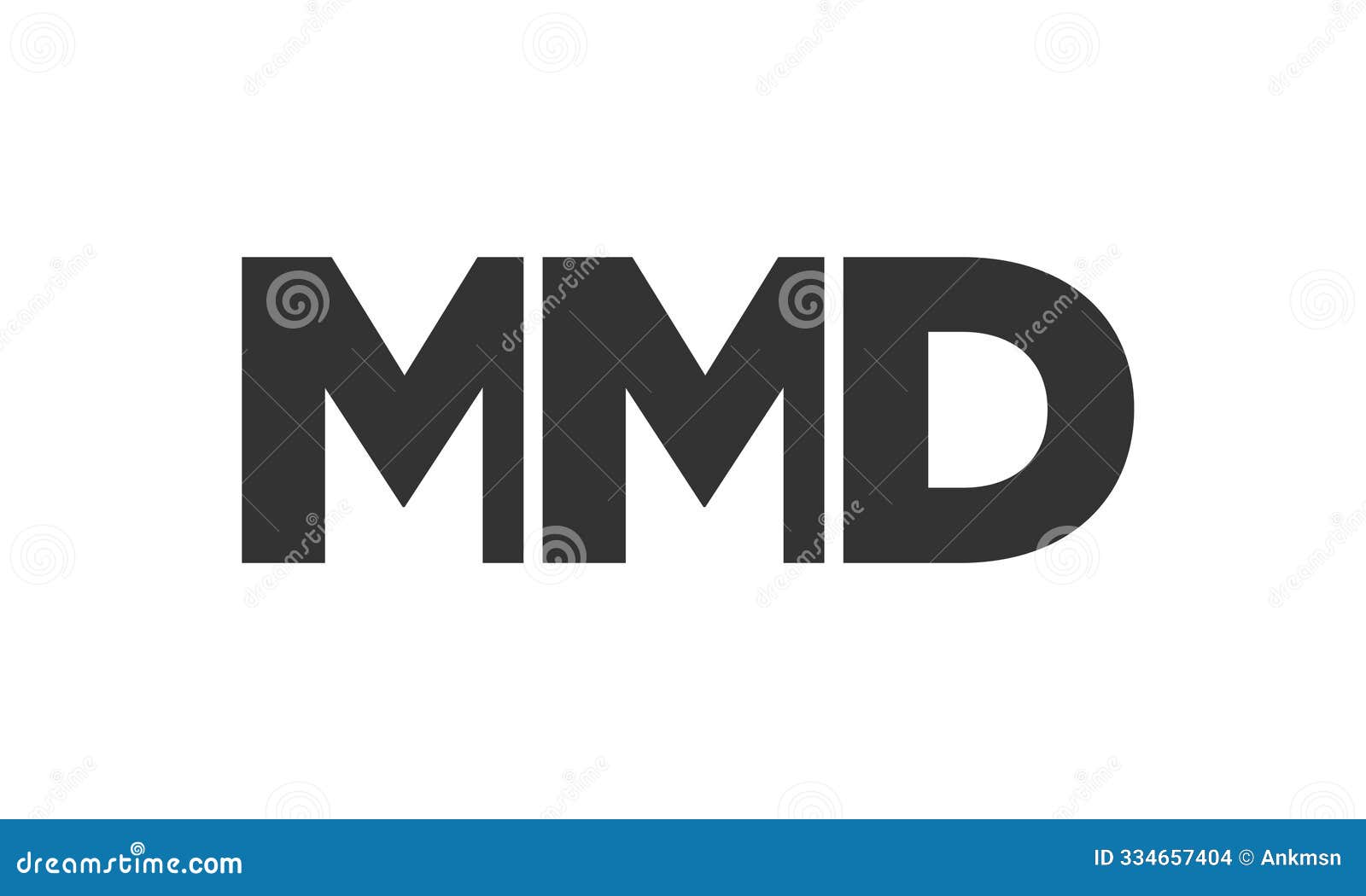 MMD Logo Design Template with Strong and Modern Bold Text. Initial ...