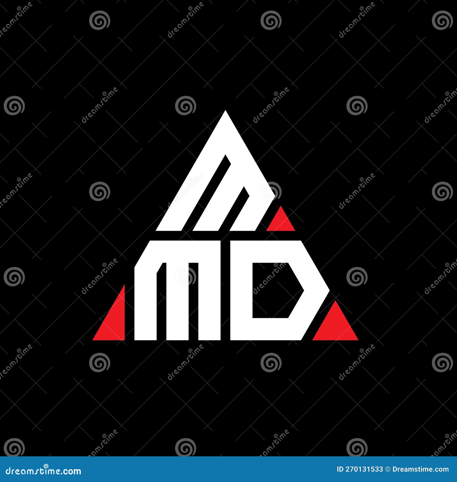 MMD Triangle Letter Logo Design with Triangle Shape. MMD Triangle Logo ...
