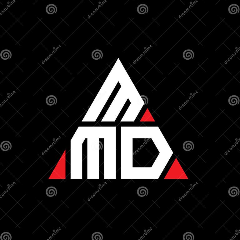 MMD Triangle Letter Logo Design with Triangle Shape. MMD Triangle Logo ...