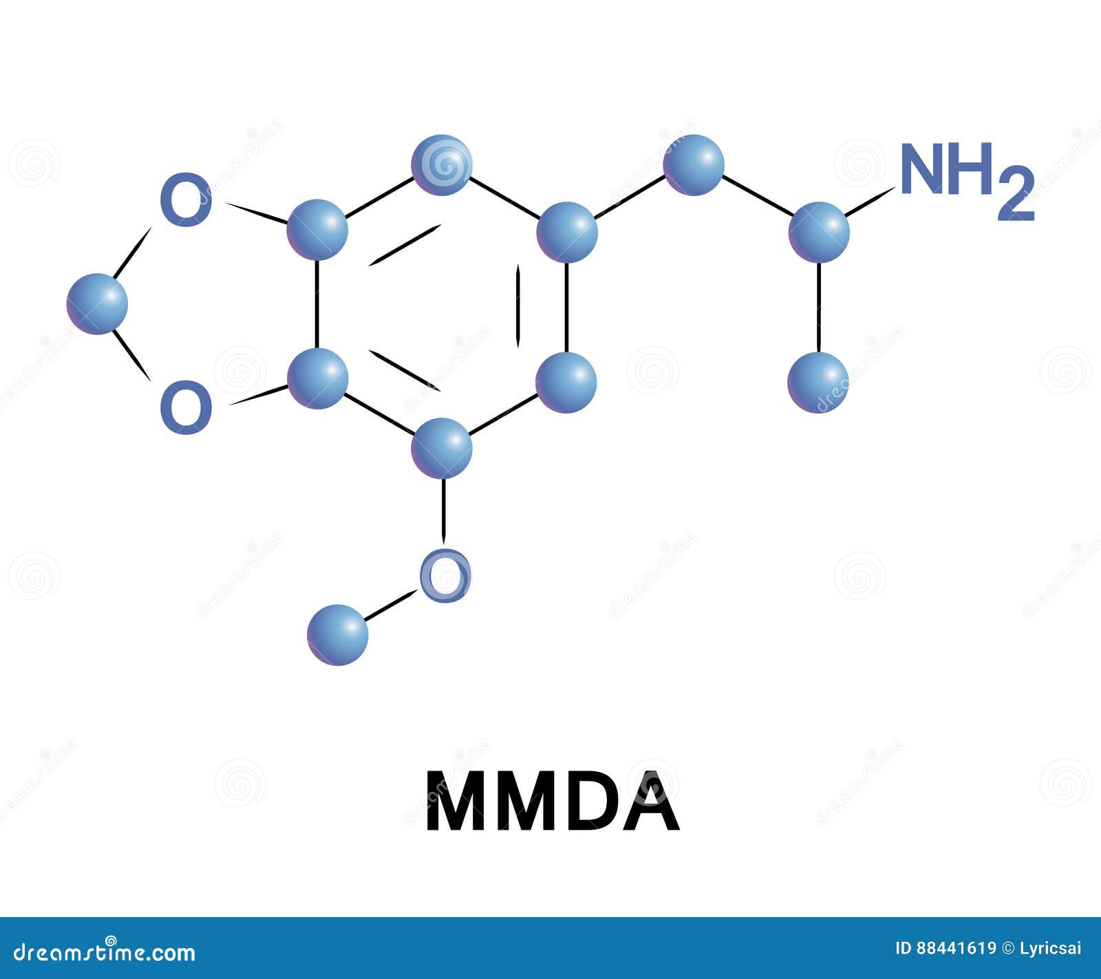 MMDA is a Psychedelic and Entactogen Drug Stock Vector - Illustration ...