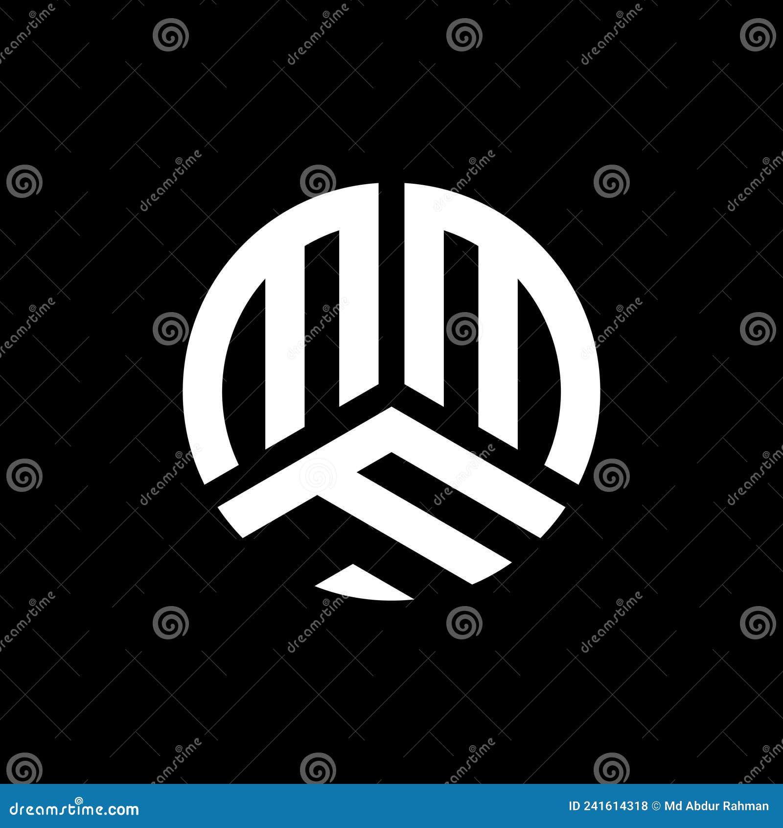 MMF Letter Logo Design on Black Background. MMF Creative Initials ...