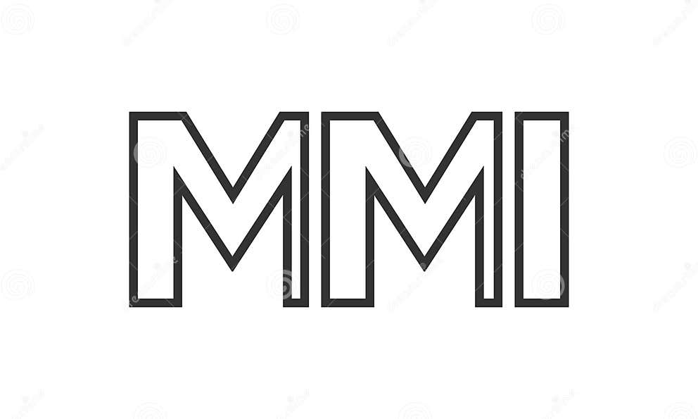 MMI Logo Design Template with Strong and Modern Bold Text. Initial ...
