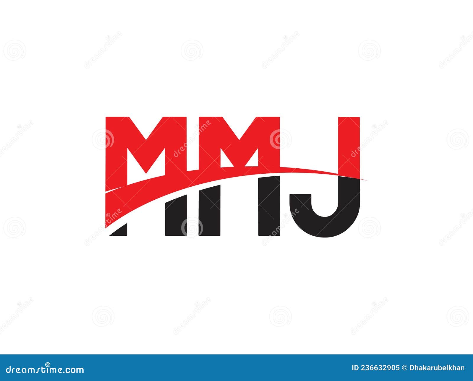 MMJ Letter Initial Logo Design Stock Vector - Illustration of text ...