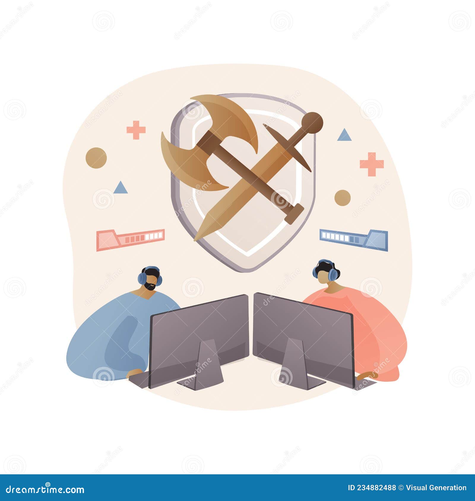 MMORPG Abstract Concept Vector Illustration. Stock Vector ...