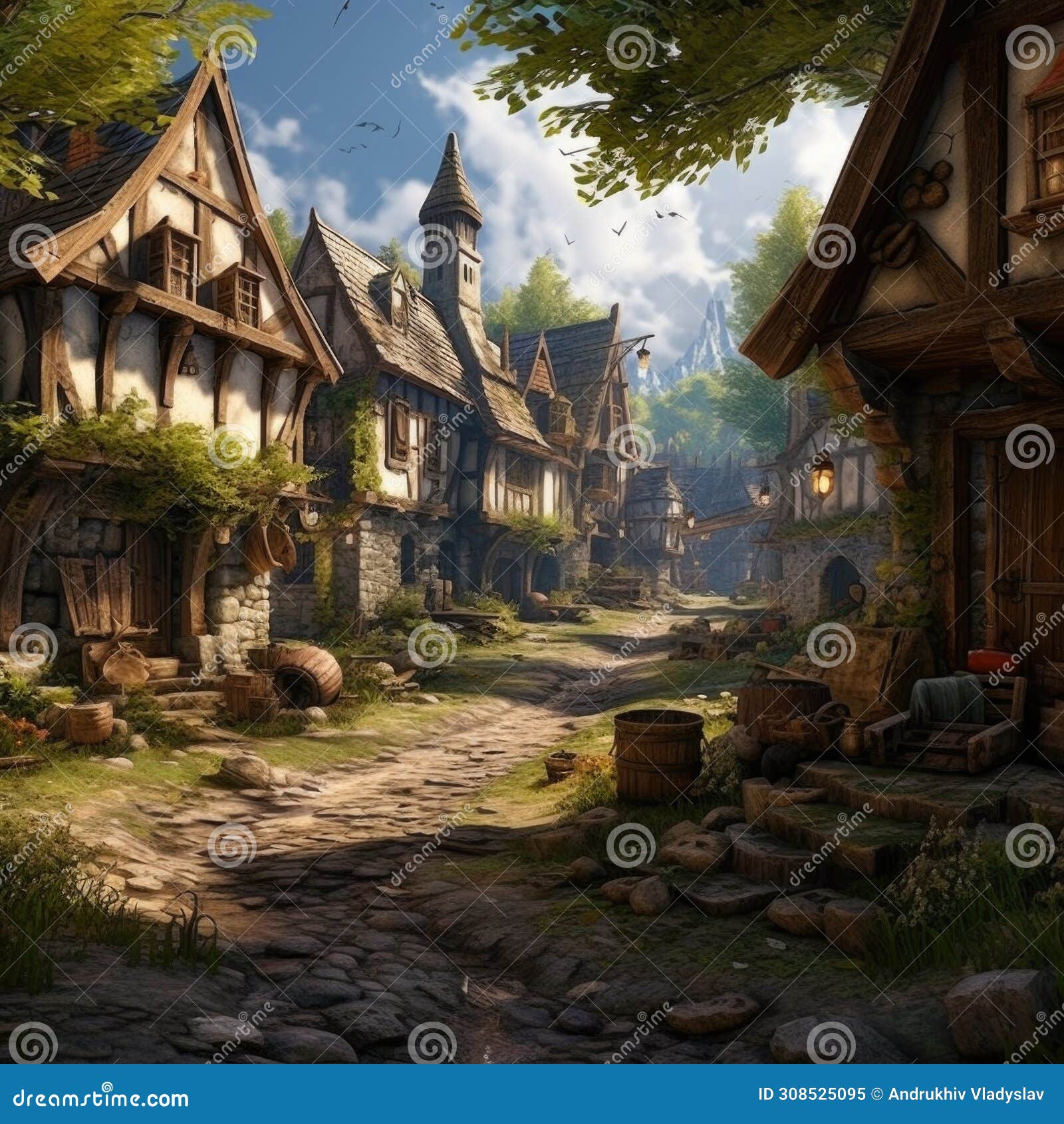 MMORPG Game Art Environment Stock Illustration - Illustration of ...