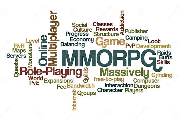 MMORPG - Massively Multiplayer Online Role-Playing Stock Illustration ...