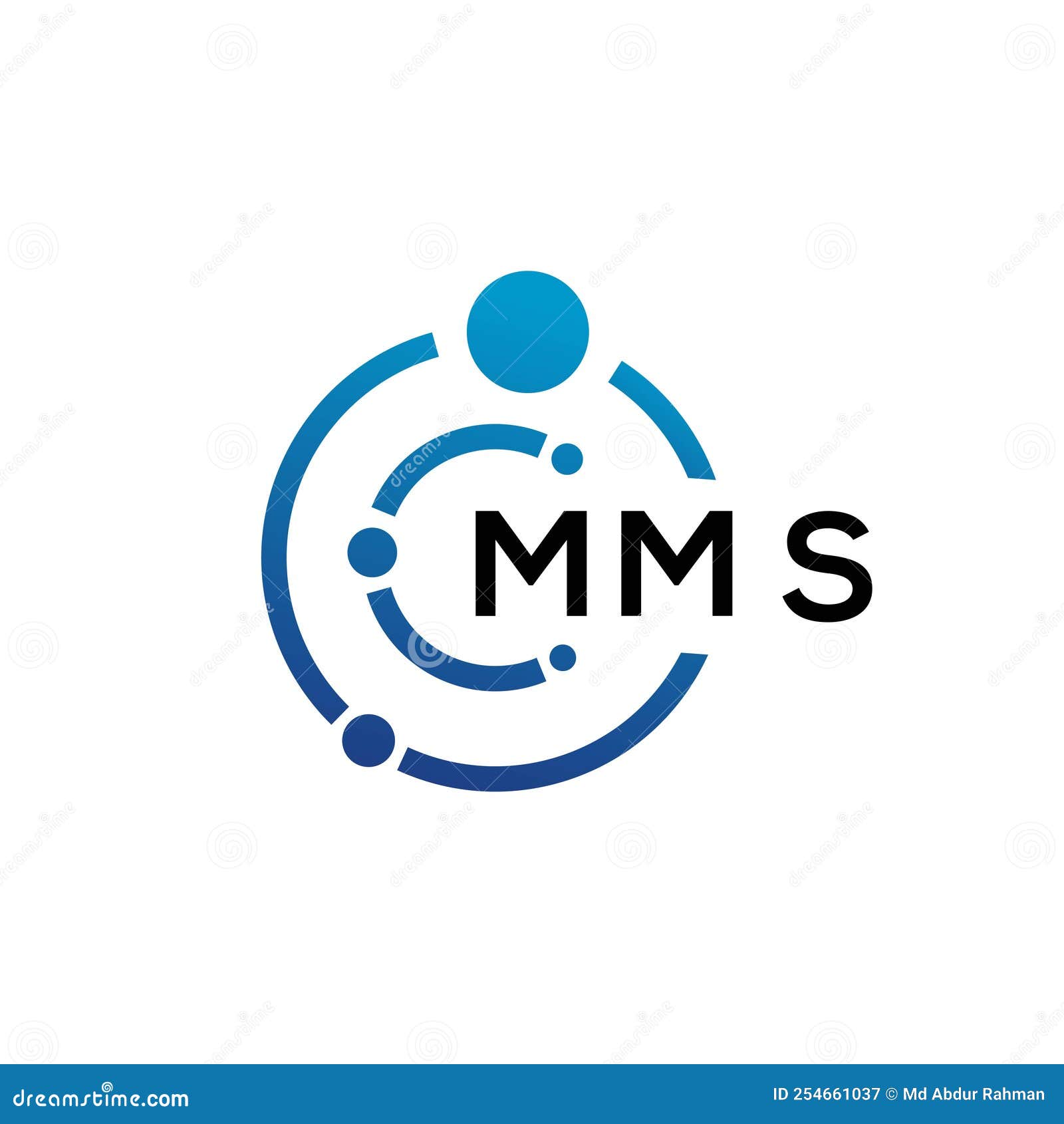 MMS Letter Technology Logo Design on White Background. MMS Creative ...