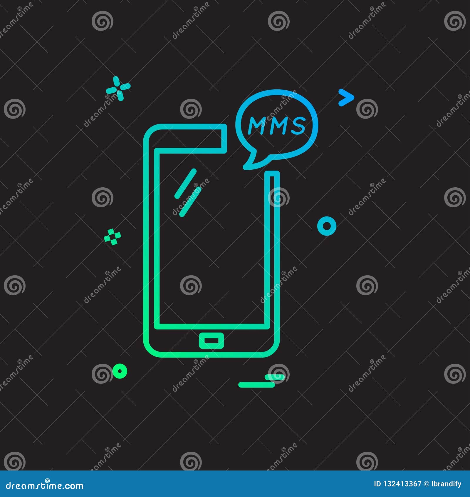 MMS Phone Icon Design Vector Stock Vector - Illustration of computer ...