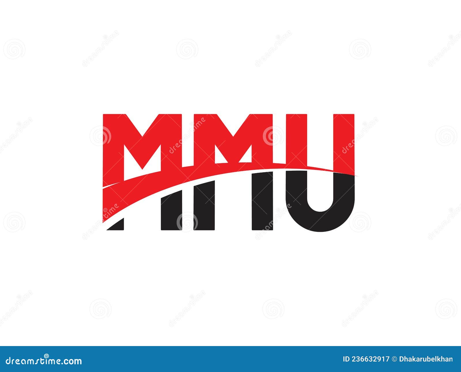 MMU Letter Initial Logo Design Stock Vector - Illustration of font ...