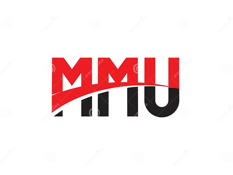 MMU Letter Initial Logo Design Stock Vector - Illustration of font ...