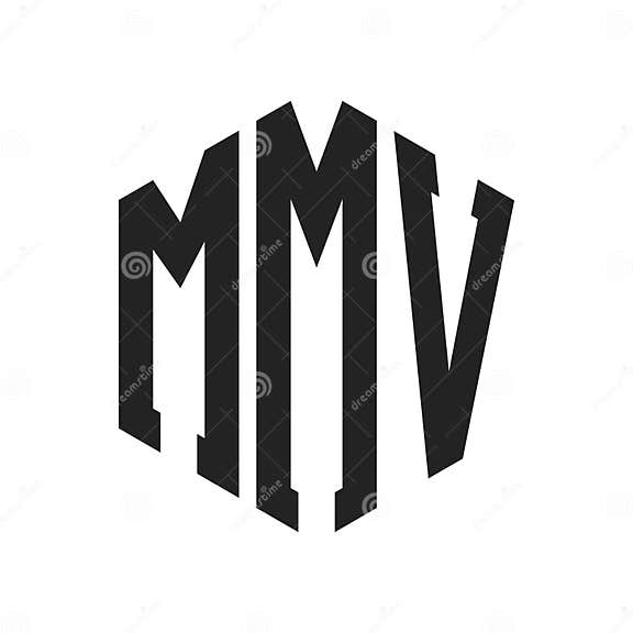 MMV Logo Design. Initial Letter MMV Monogram Logo Using Hexagon Shape ...