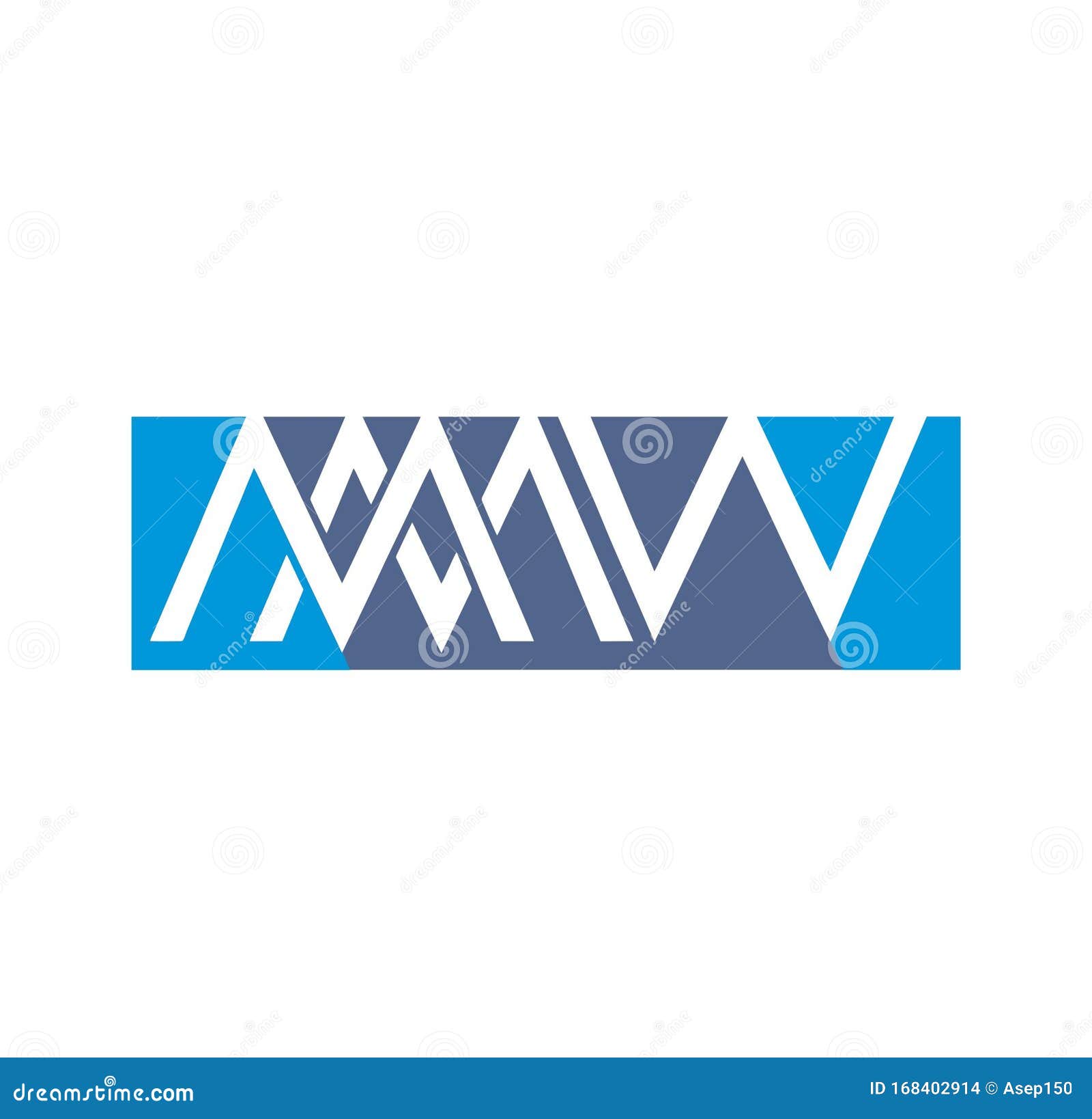 MMW, MWW, WWM Initials Company Vector Logo Stock Illustration ...
