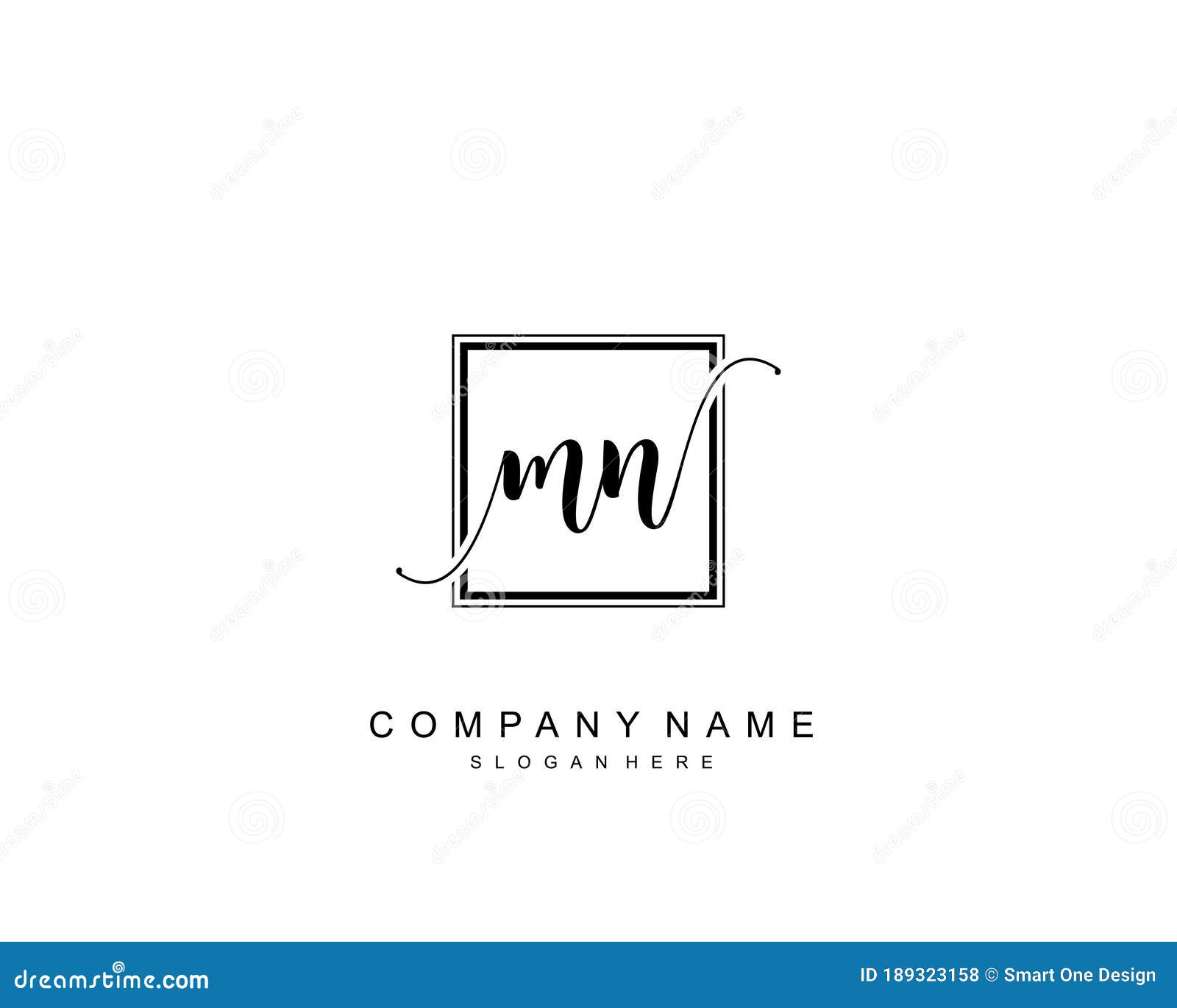 Initial MN Signature Logo Template Vector Stock Vector - Illustration ...