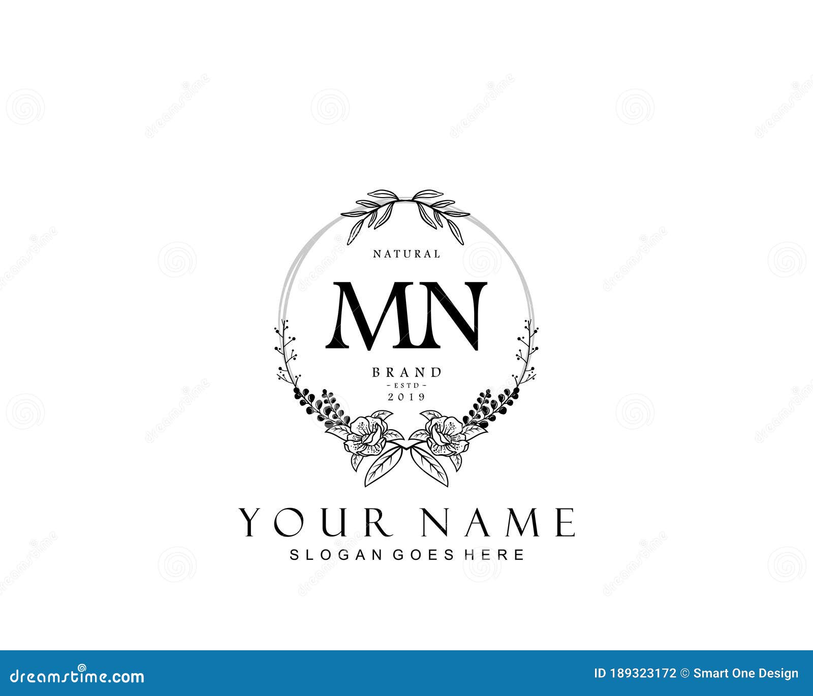 Initial MN Signature Logo Template Vector Stock Vector - Illustration ...