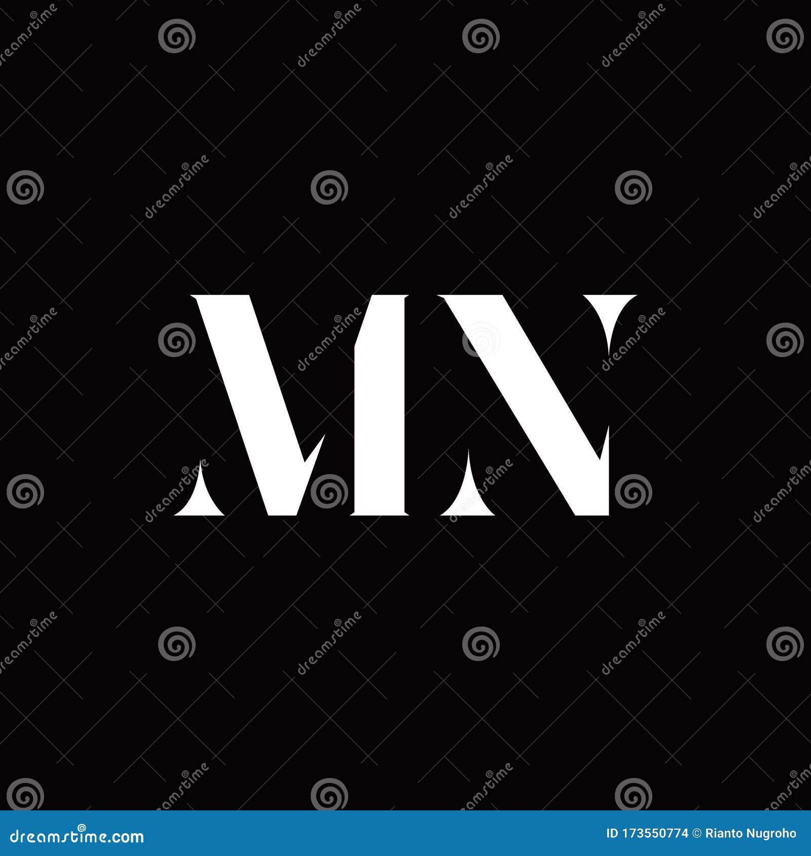 MN Logo Letter Initial Logo Designs Template Stock Vector ...