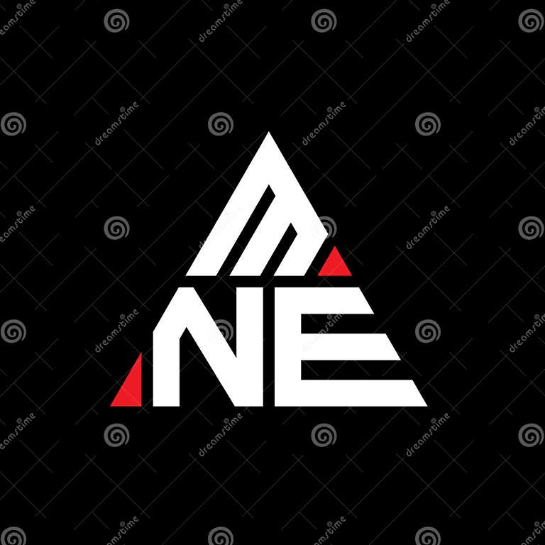 MNE Triangle Letter Logo Design with Triangle Shape. MNE Triangle Logo ...