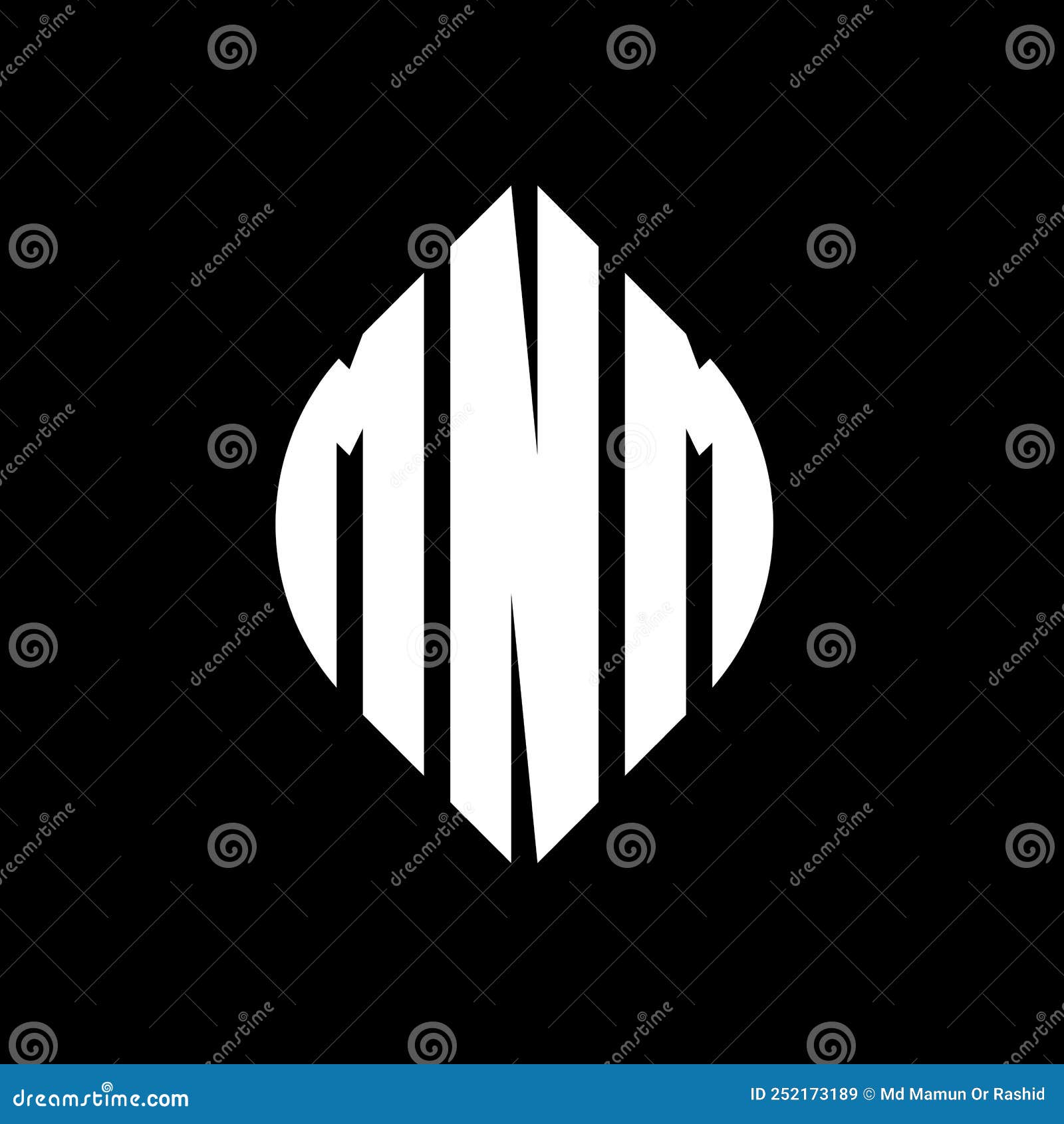 MNM Circle Letter Logo Design with Circle and Ellipse Shape. MNM ...