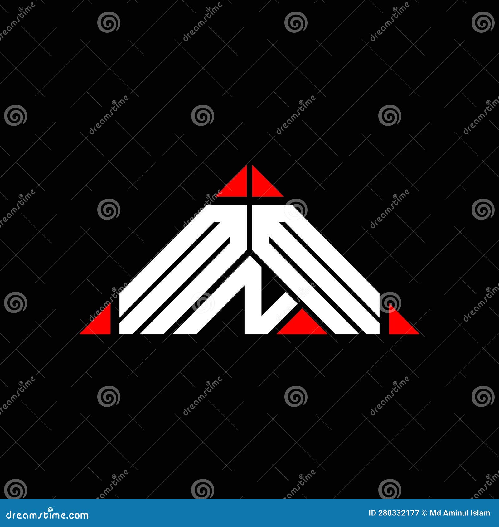 MNM Letter Logo Creative Design with Vector Graphic, MNM Stock Vector ...