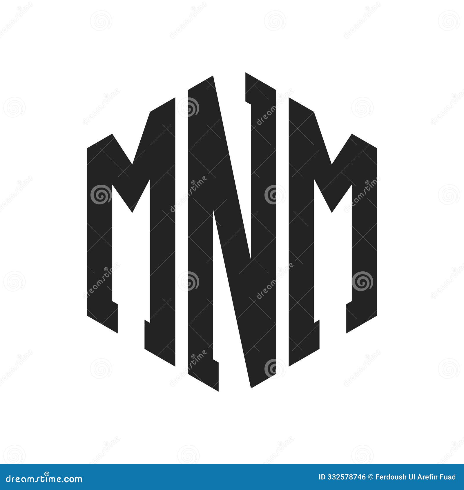 MNM Logo Design. Initial Letter MNM Monogram Logo Using Hexagon Shape ...