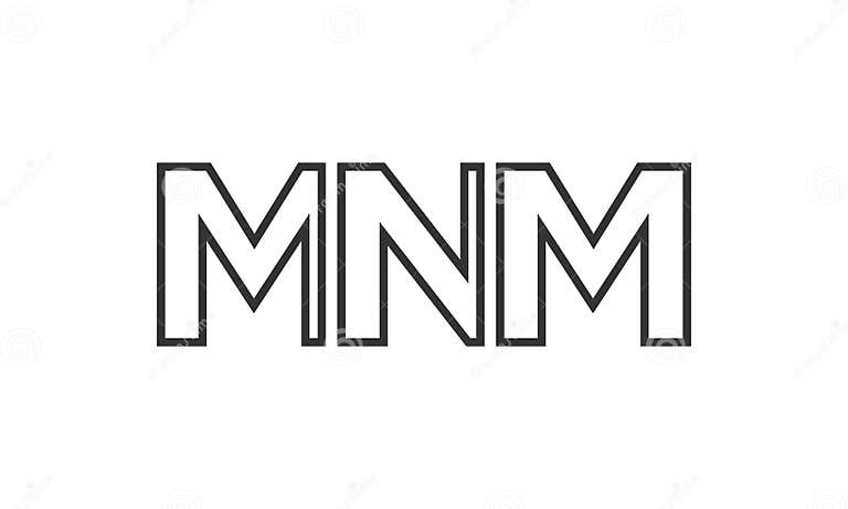 MNM Logo Design Template with Strong and Modern Bold Text. Initial ...