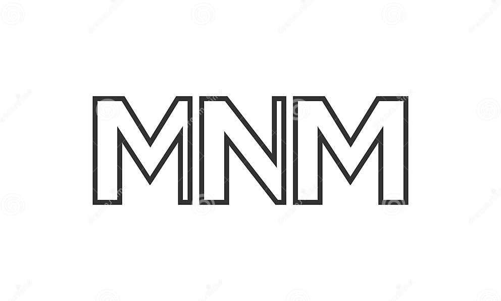 MNM Logo Design Template with Strong and Modern Bold Text. Initial ...