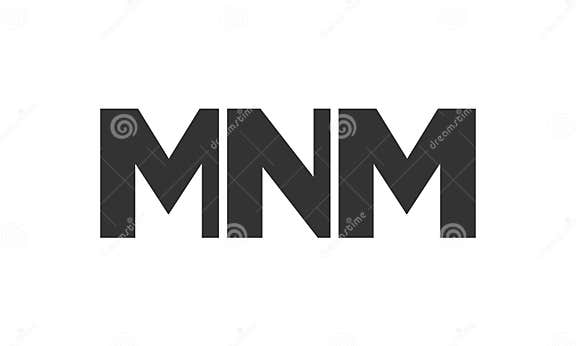 MNM Logo Design Template with Strong and Modern Bold Text. Initial ...