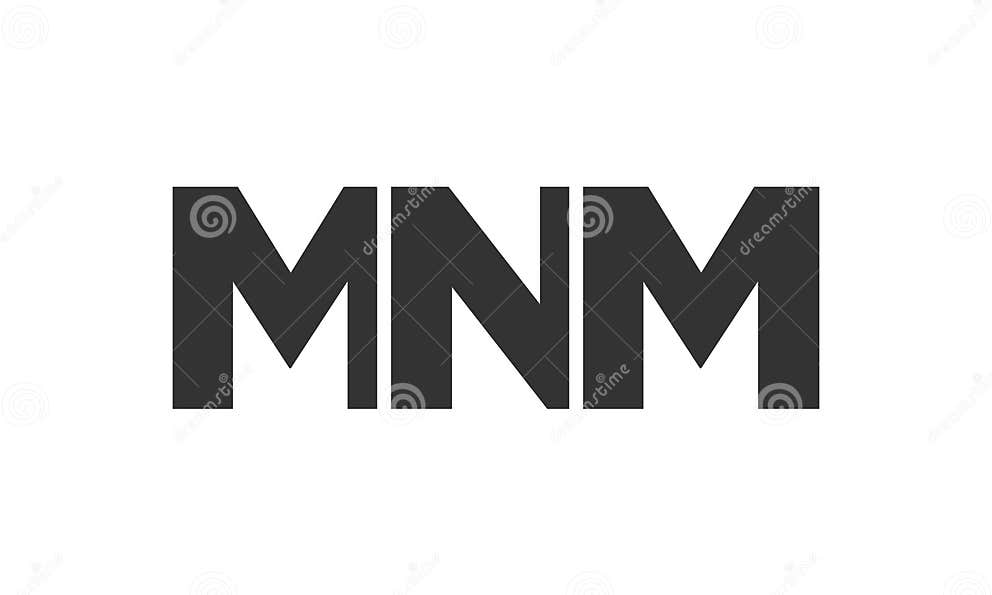 MNM Logo Design Template with Strong and Modern Bold Text. Initial ...