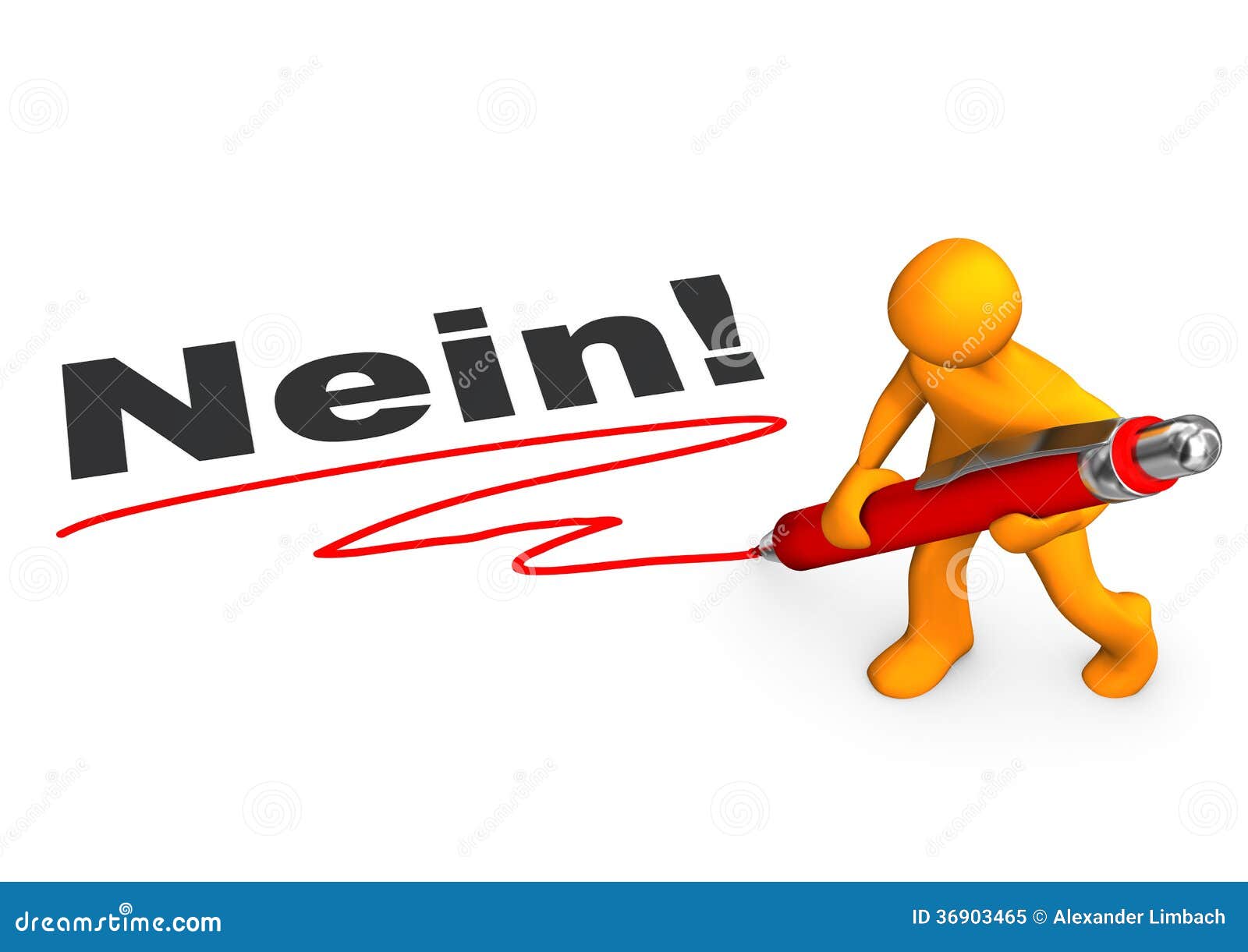 Männchen Nein Lizenzfreies Stockfoto - Bild: 36903465