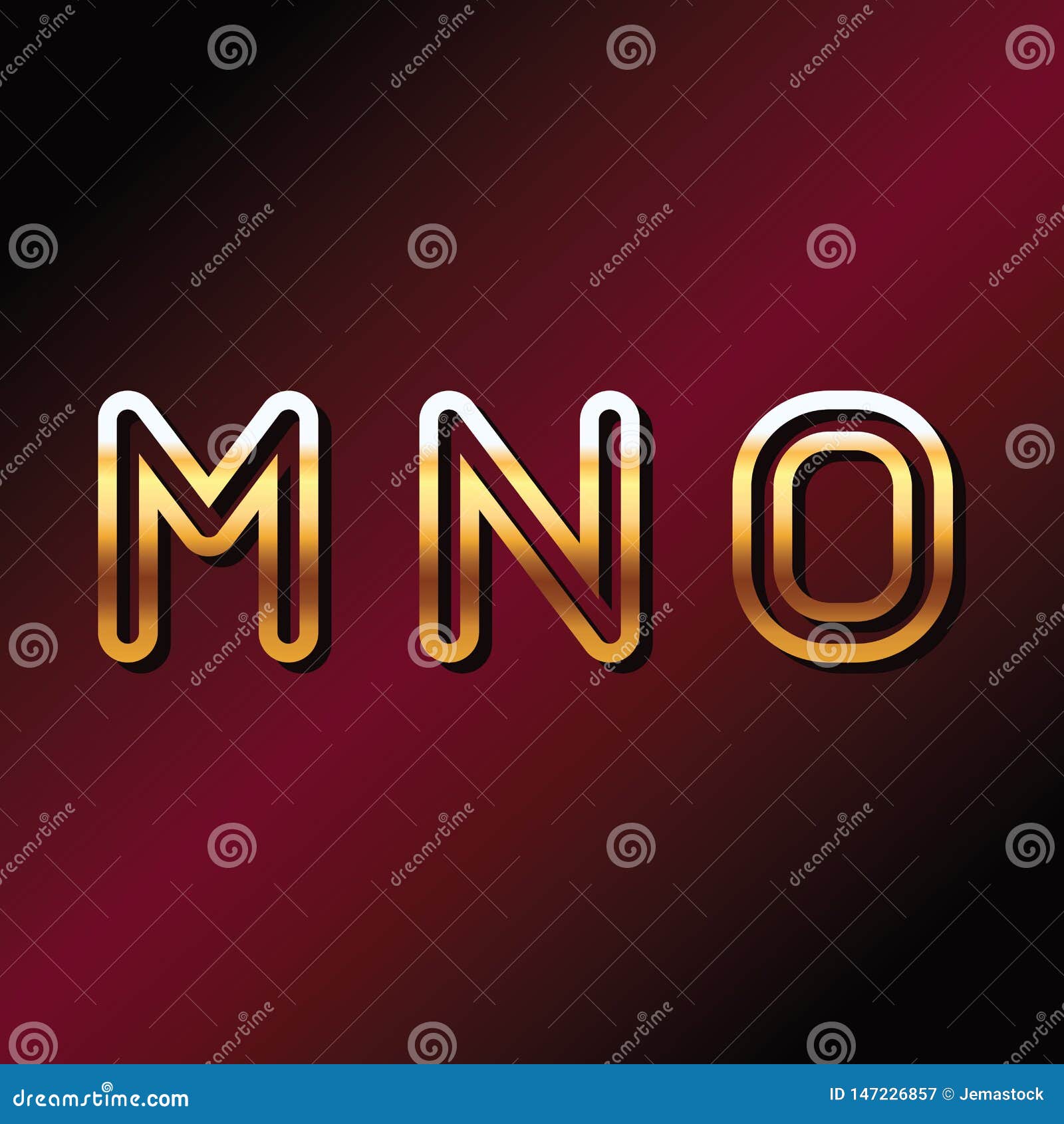 MNO alphabet fonts stock vector. Illustration of font - 147226857