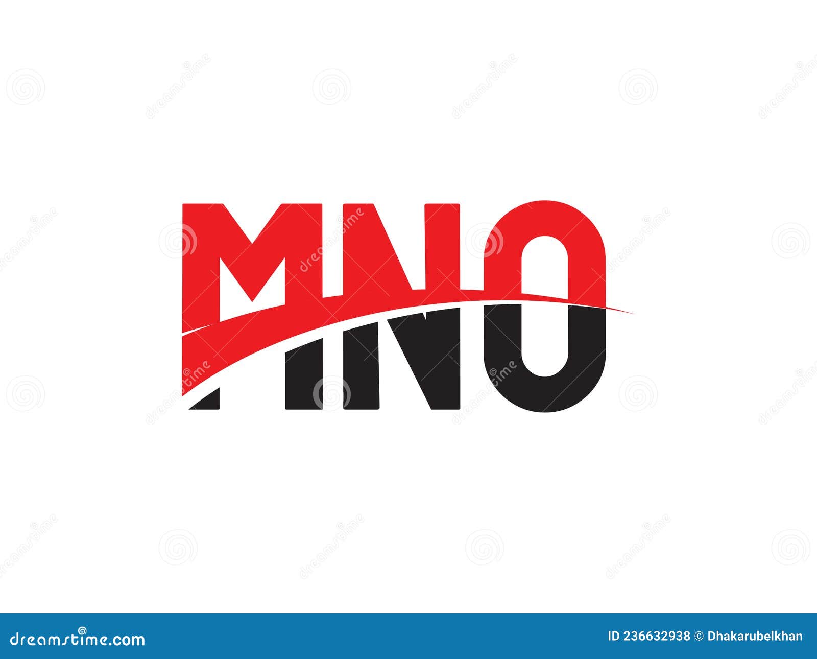 MNO Letter Initial Logo Design Stock Vector - Illustration of shape ...