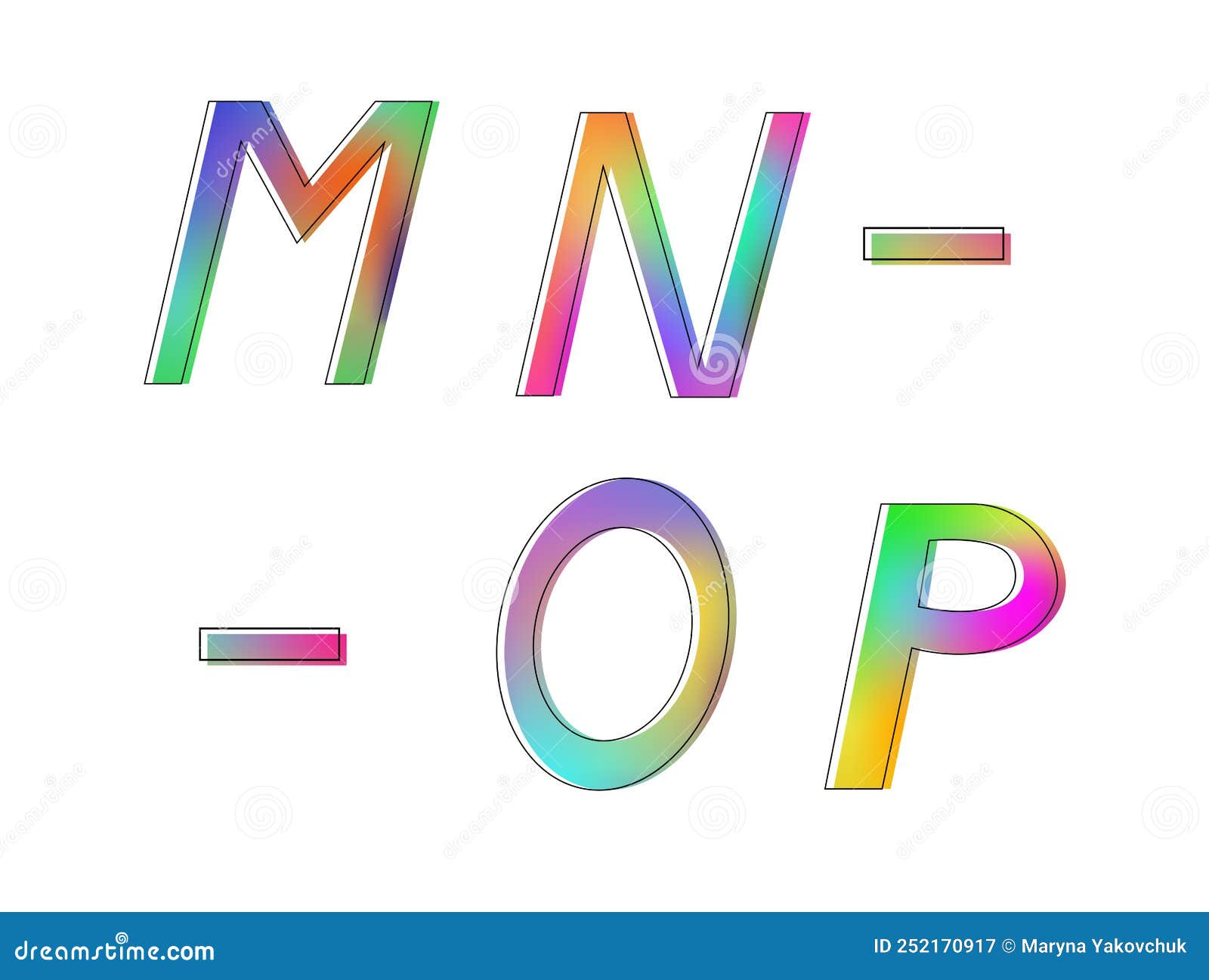 The MNOP letters stock vector. Illustration of abstract - 252170917