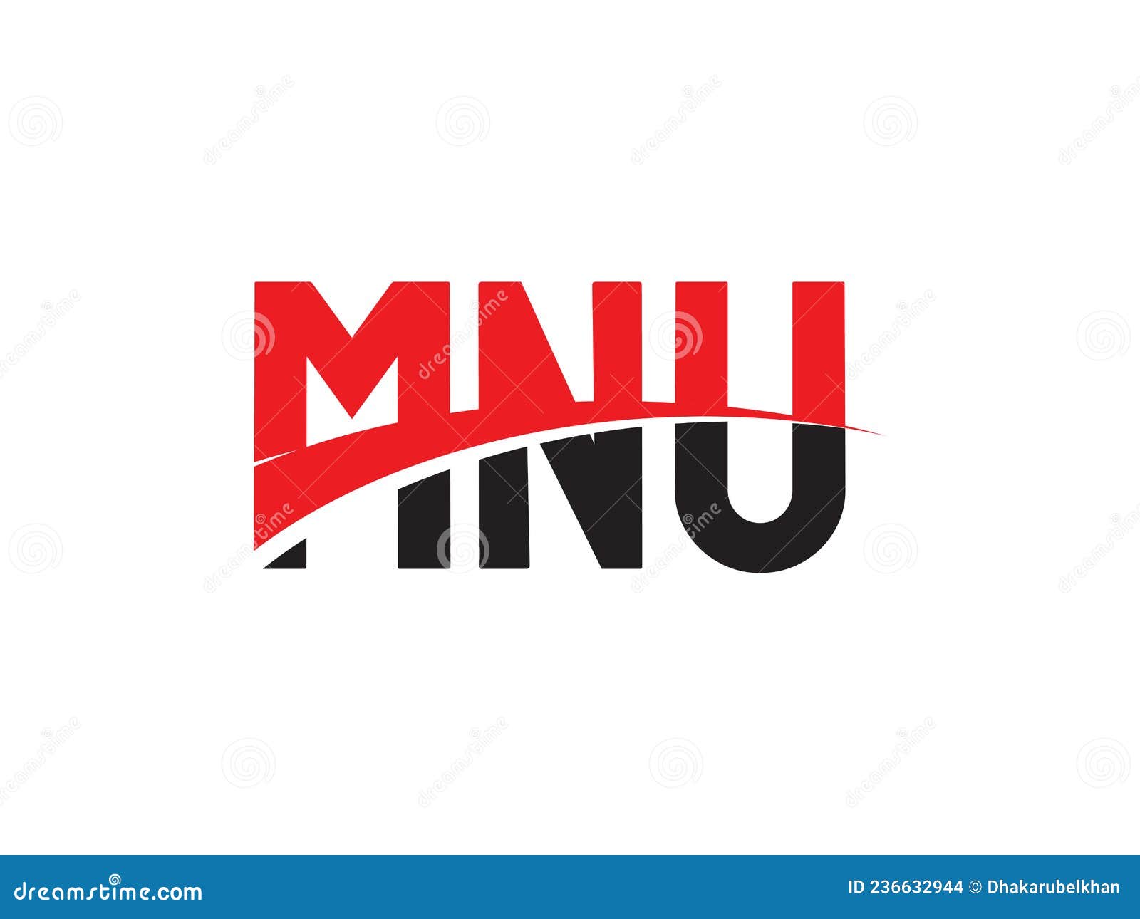 MNU Letter Initial Logo Design Stock Vector - Illustration of success ...