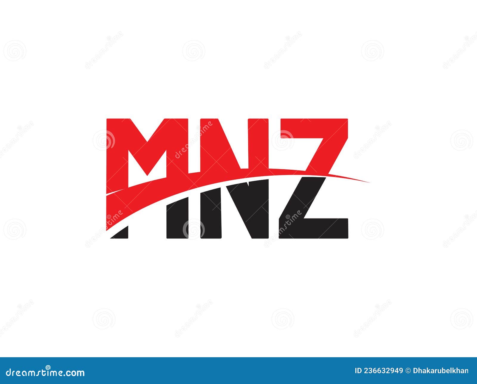 MNZ Letter Initial Logo Design Stock Vector - Illustration of style ...