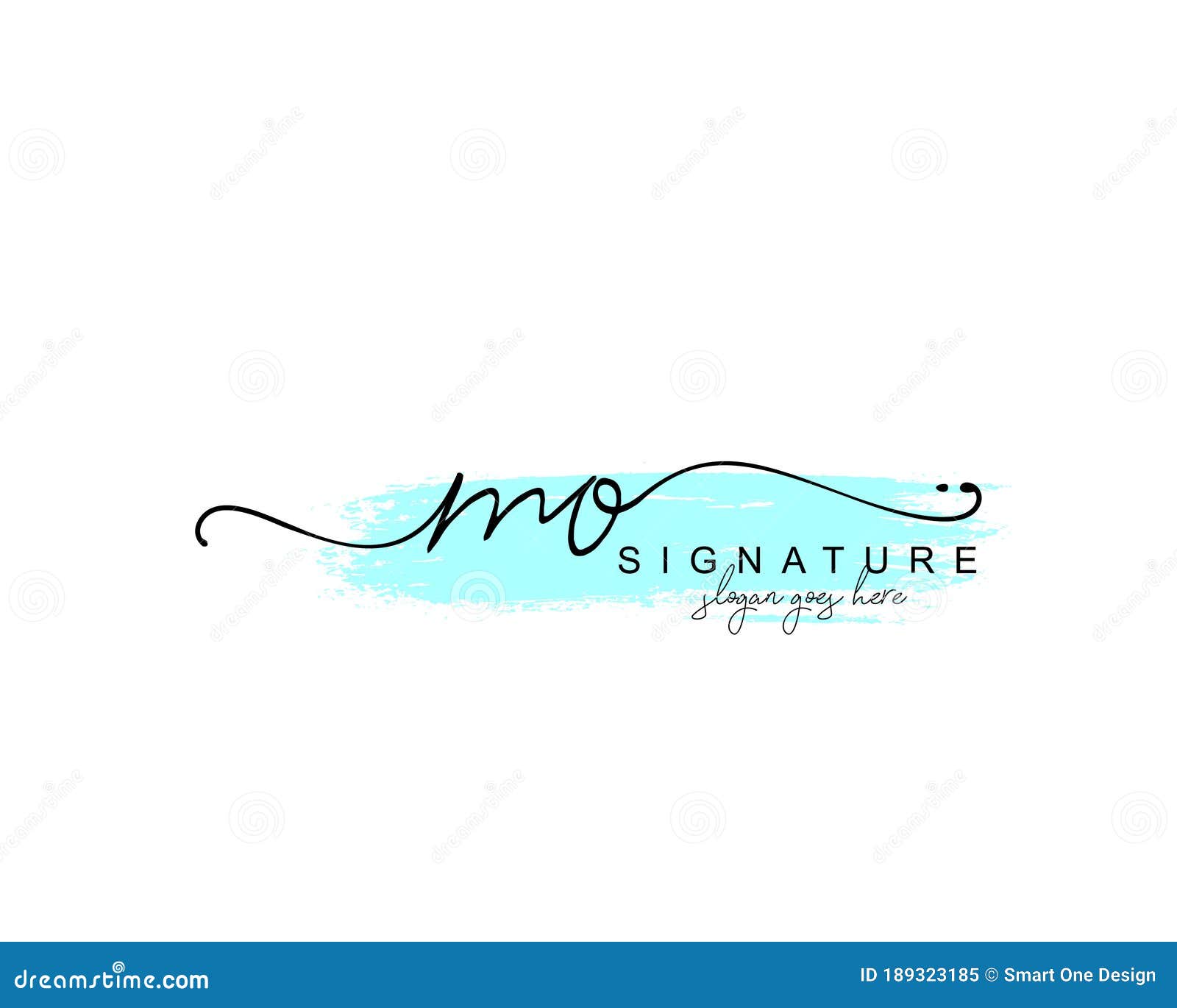 Initial MO Signature Logo Template Vector Stock Vector - Illustration ...