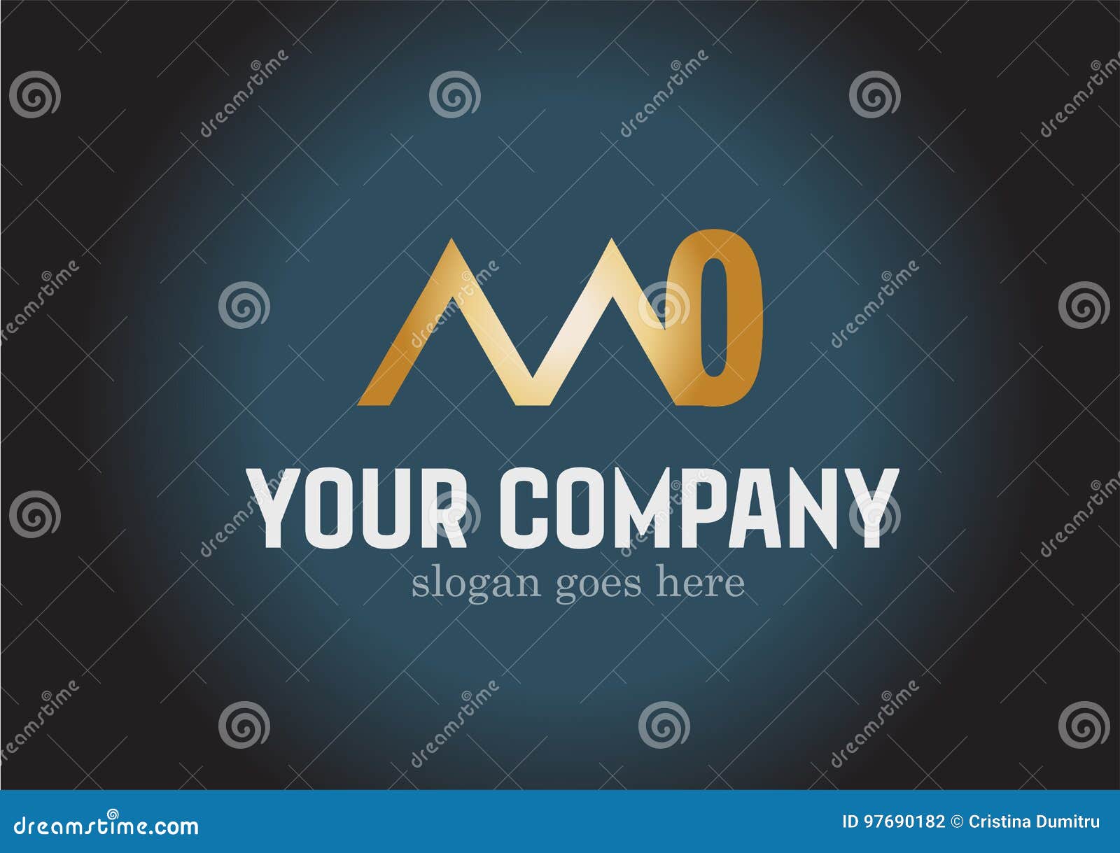 MO Golden Letter Logo Design Vector Stock Vector - Illustration of sign ...