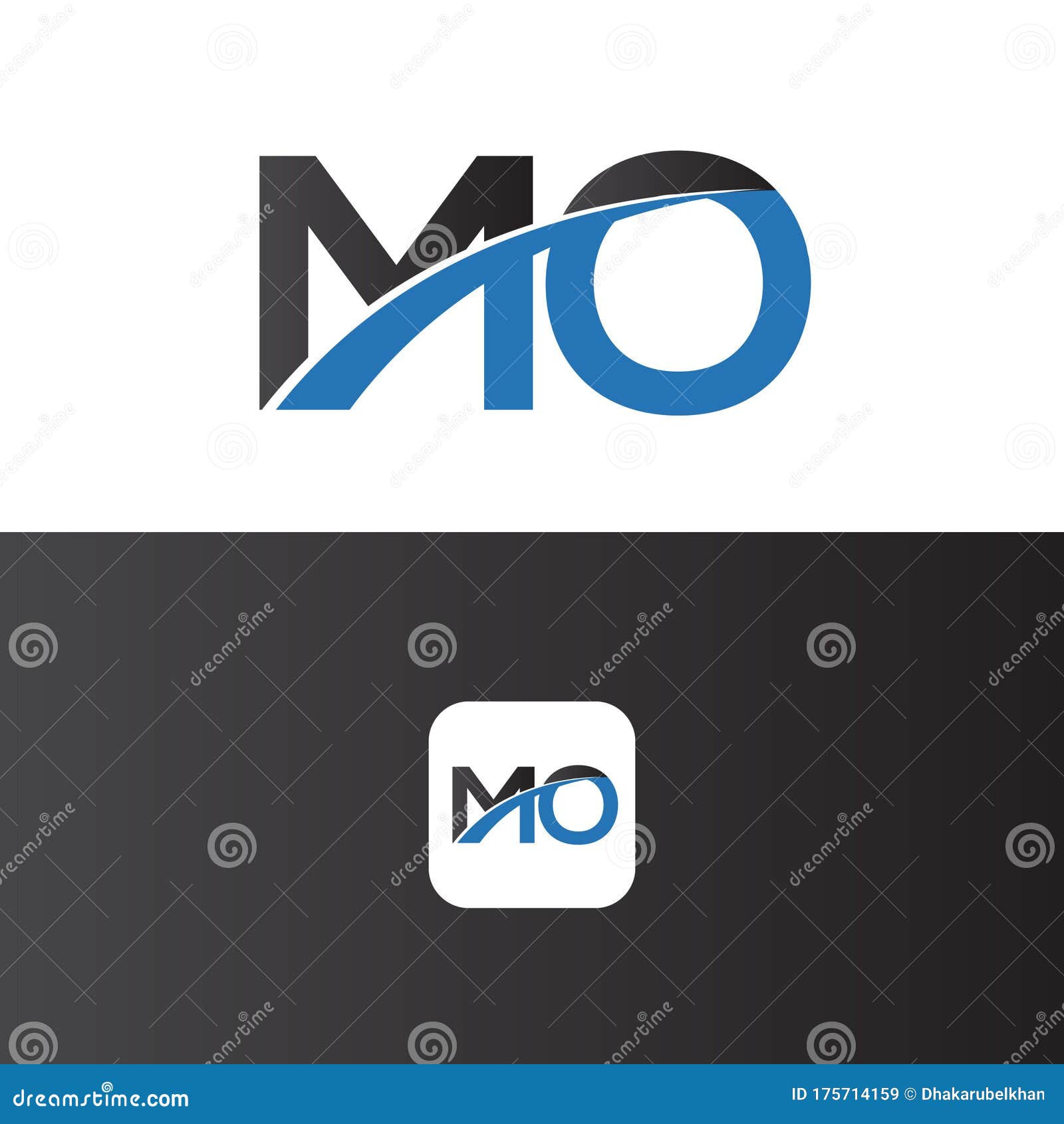 MO Logo Letter Design Template Element Stock Vector - Illustration of ...