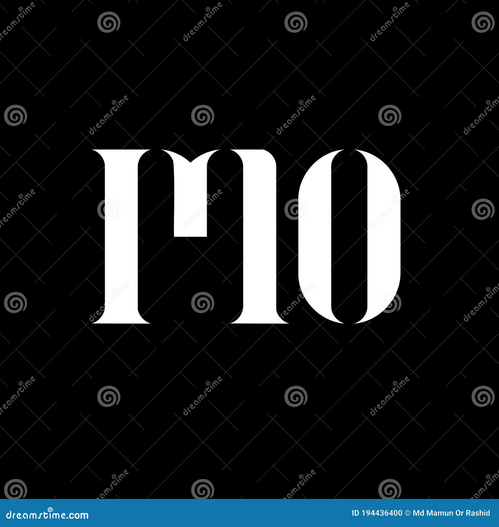 MO M O Letter Logo Design. Initial Letter MO Uppercase Monogram Logo ...