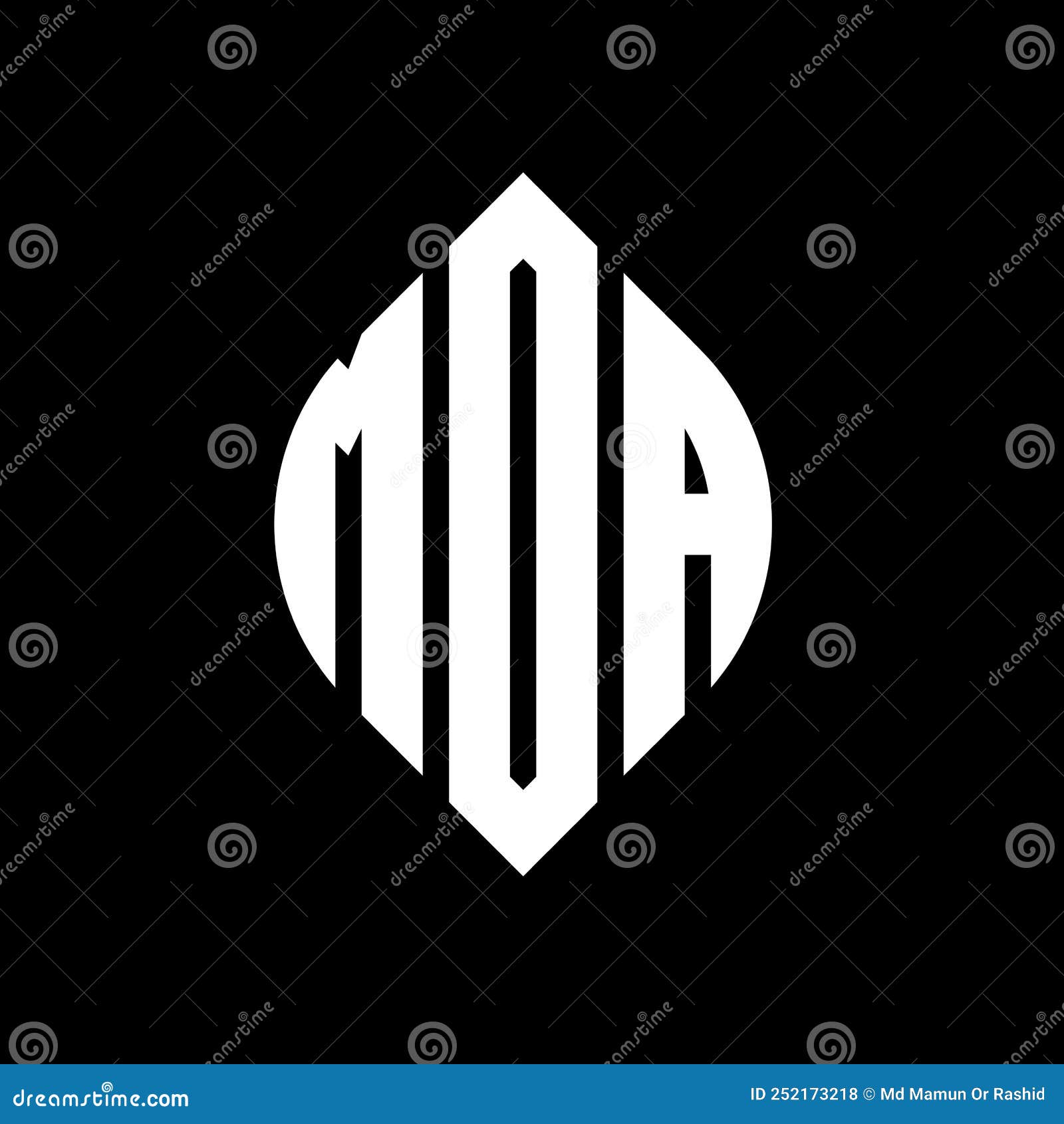 MOA Circle Letter Logo Design With Circle And Ellipse Shape. MOA ...