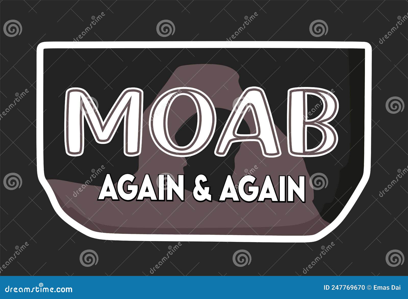 Moab on a black background stock vector. Illustration of utah - 247769670